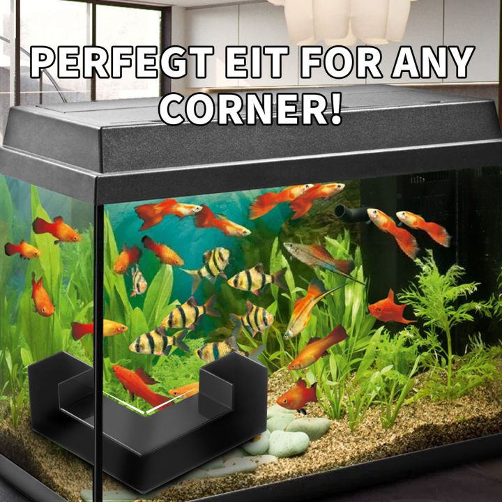 Fish Tanks 2 Outlets Corner Tunnel Sturdy Plastic Construction ...