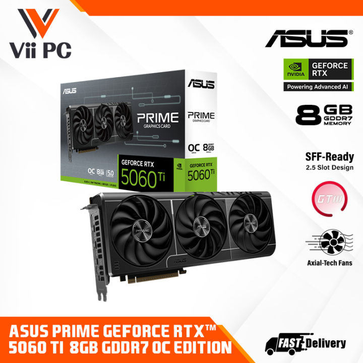 ASUS PRIME GeForce RTX™ 5060 Ti / RTX 5060TI / 5060 TI / 8GB GDDR7 OC ...