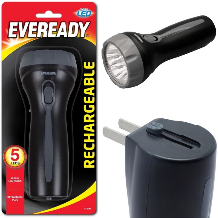 Eveready Rechargeable Flashlight Mini Torch Light LED RHAPLA Rechargeable Flash Light Chargeable ...