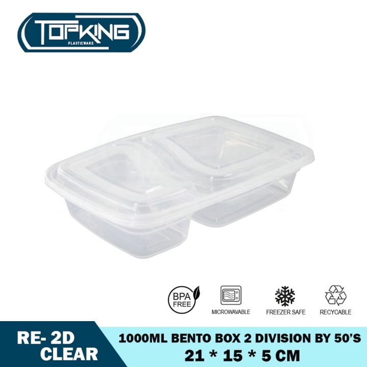 Re 2d Division Clear 50Pcs Microwavable Container | Lazada PH