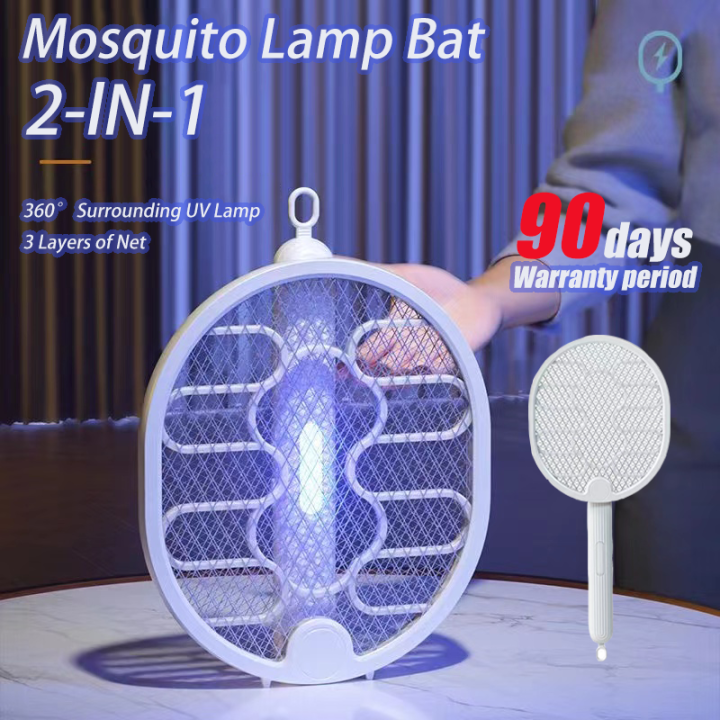 Electric Mosquito Swatter pamatay lamok Rechargeable 2 In 1 High ...