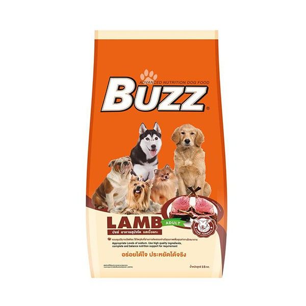Buzz Dry Dog Food 15kg บัซซ์ อาหารสุนัข โต อาหารเม็ดสุนัข อาหารสุนัขโต ...