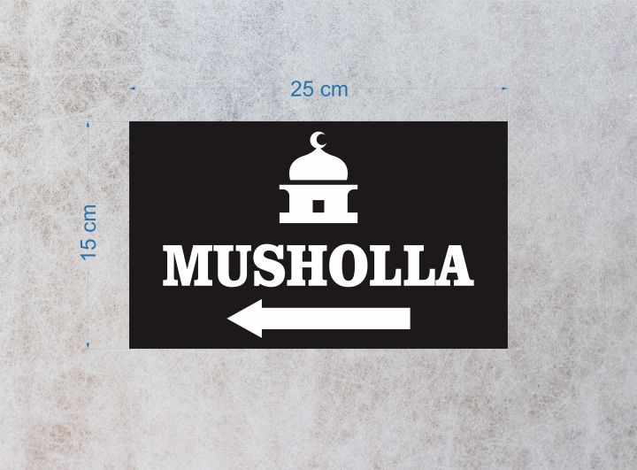 Akrilik Musholla Penunjuk Arah Type 4 | Sign Papan Nama Mushola ...