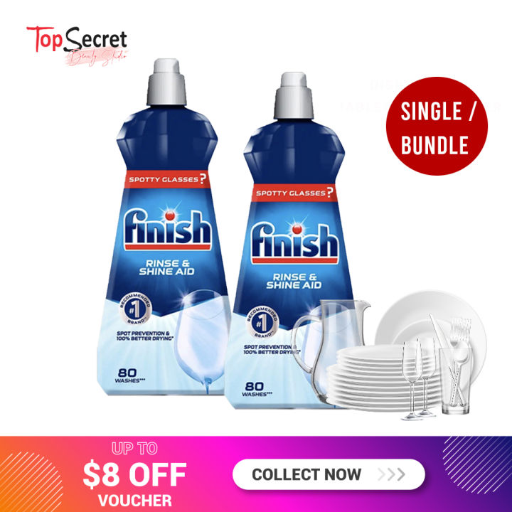 (Single/Bundle) Finish Rinse Aid Regular 400ml - Top Secret Beauty ...