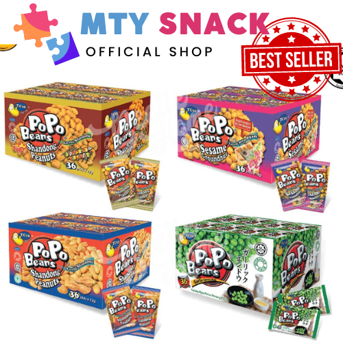 [MTY] Popo Beans Shandong Peanut 12gm x 36's | Lazada