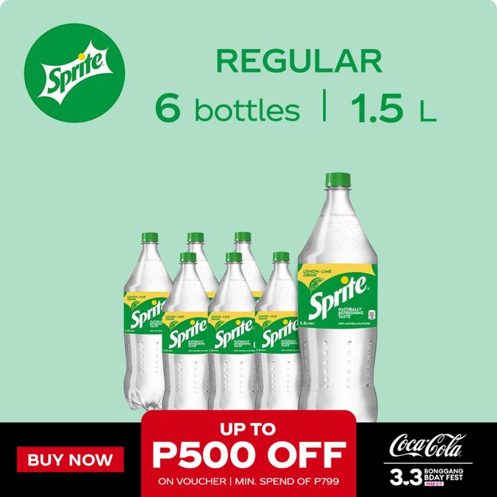 Sprite Regular 1.5L - Pack of 6 | Lazada PH