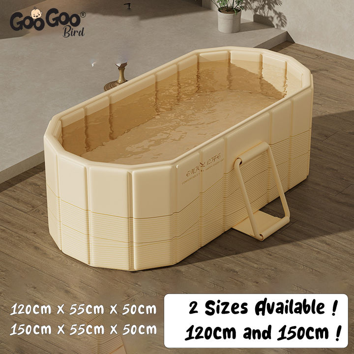 GOOGOO BIRD Rectangular Foldable Plate Bathtub For Shower Relax Calming ...