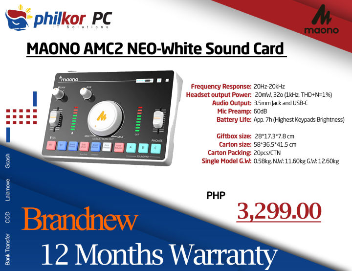 Maono AMC2 NEO Sound Card brandnew | Lazada PH