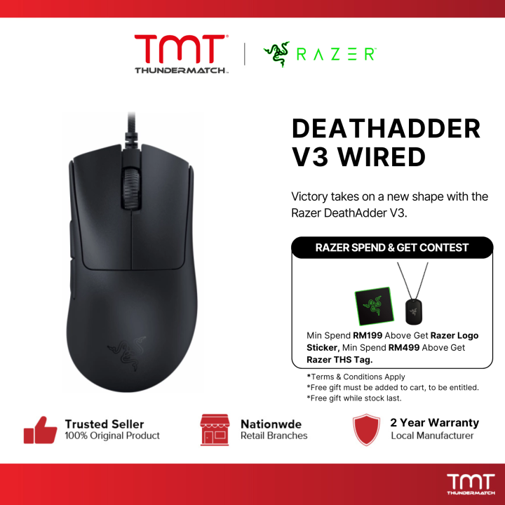 Razer DeathAdder V3 / V2 Wired / V2 X HyperSpeed Wireless Gaming Mouse ...
