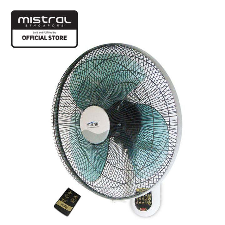 Mistral 16inch Wall Fan with Remote MWF1608R / Oscillation/ Speed ...