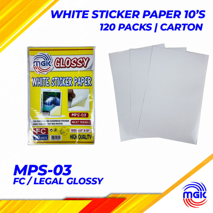 MGK Sticker Paper White Legal 10's 120 packs | Lazada PH