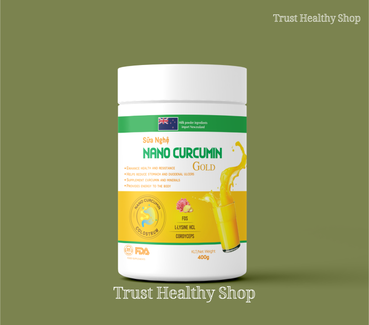 [New version] Combo 2 Nano Curcumin Milk Gold 400g - Gastroesophageal Reflux, Stomach Ulcers ...