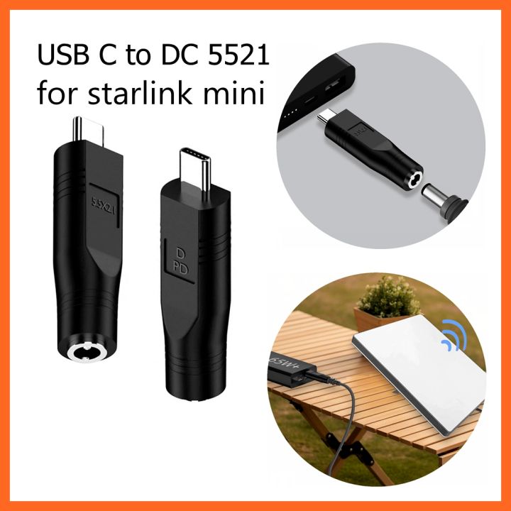 USB C Male to DC Female Cable Adapter for Starlink Mini, Work with 20V ...
