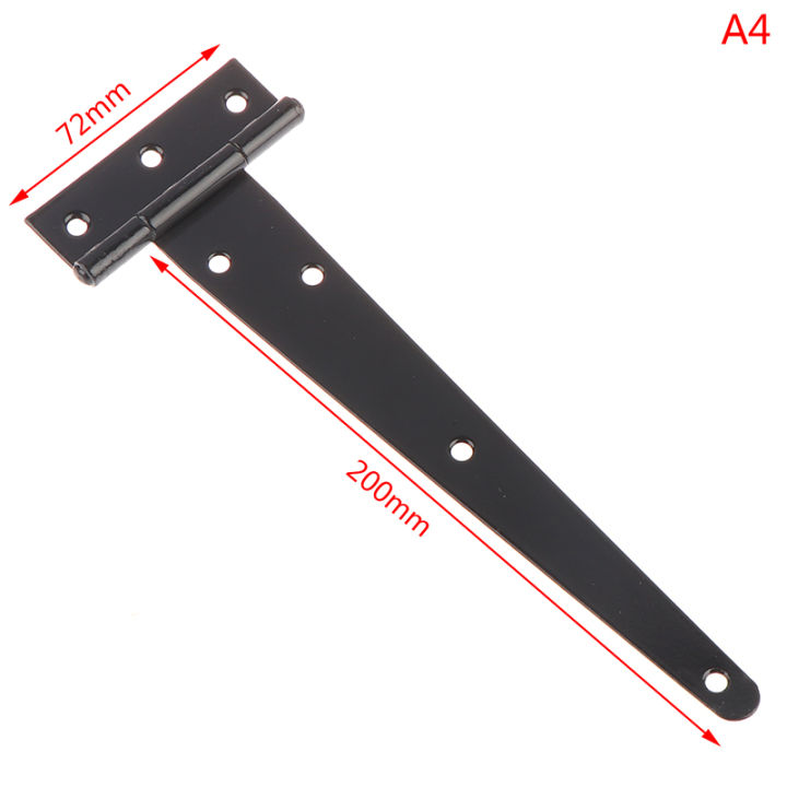 Ditur Black Paint T Shape Triangle Hinge Cabinet Shed Wooden Door Gate Hinges Hardware | Lazada ...