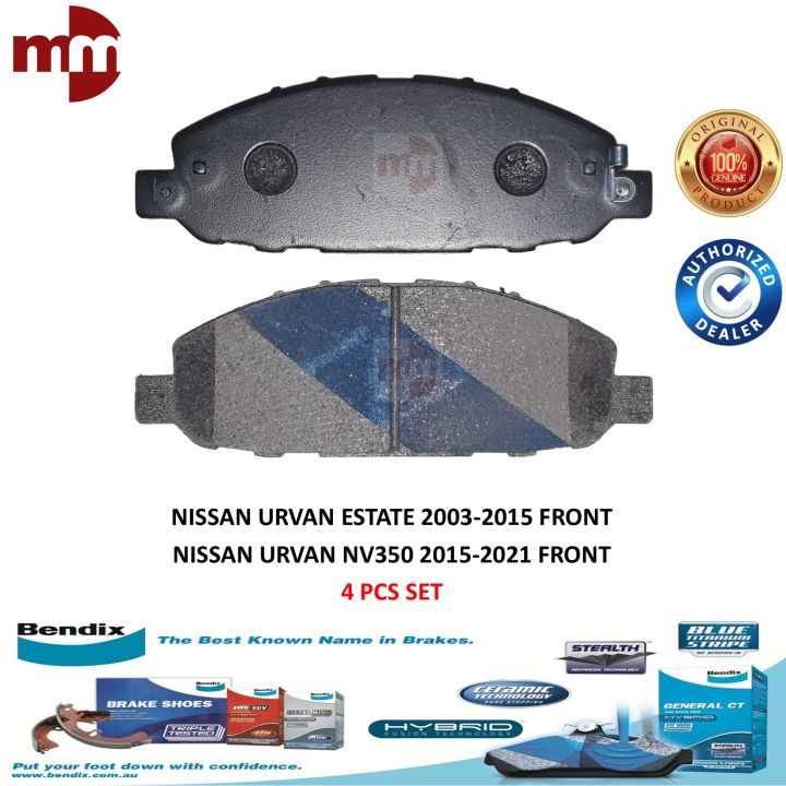 BENDIX GCT Brake Pads for NISSAN URVAN NV350 2015-2021 / NISSAN URVAN ESTATE 2003-2015 DB1769 ...