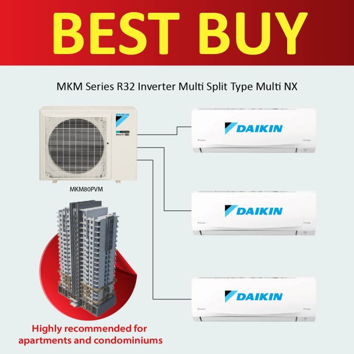 DAIKIN Multi Split Inverter Air Conditioner MKM Series R32 MKM80PVM ...