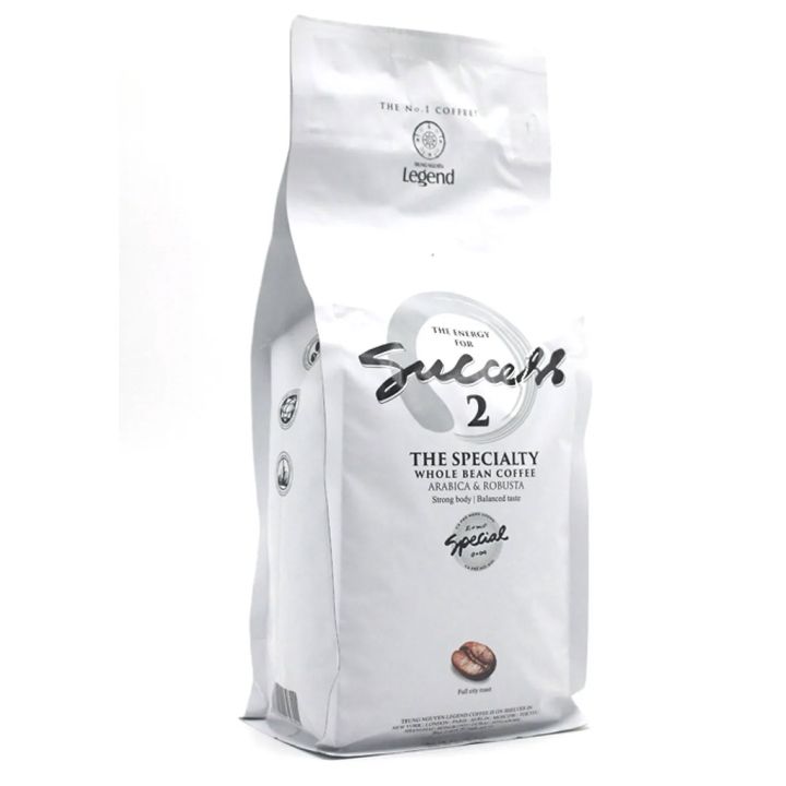 (BEAN) Trung Nguyen Success 2 Full-City Roasted Whole Bean Coffee, Bold ...