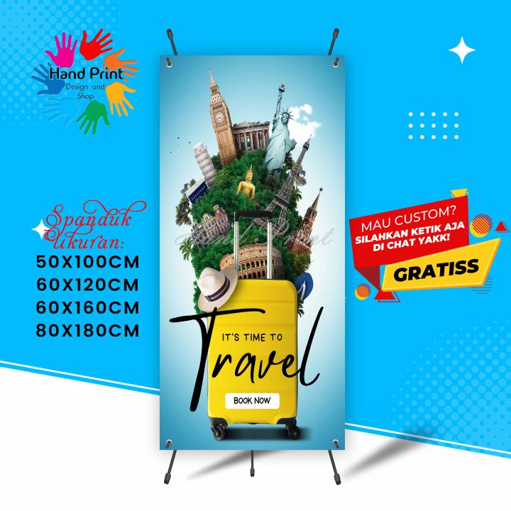 Cetak Spanduk Banner Liburan Wisata Travel Jalan - jalan B MMT Spanduk ...