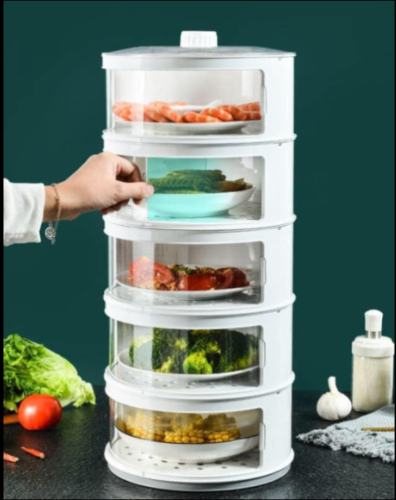 5 LAYER FOOD COVER STORAGE RACK FOOD STORAGE AND DESPENSER | Lazada PH