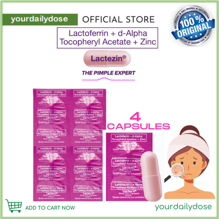PIMPLE TREATMENT! LACTEZIN 100MG/11 I.U/5MG CAPSULE 1 TABLET | Lazada PH