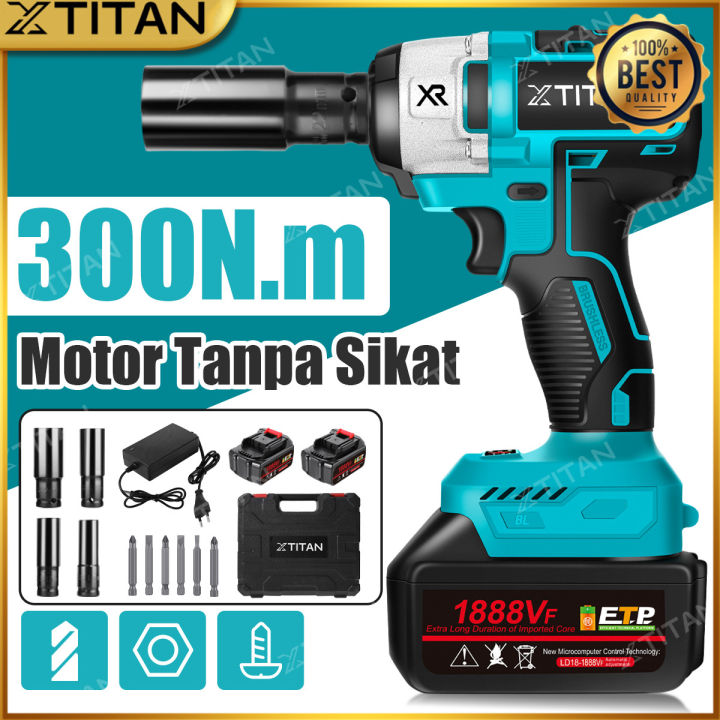 【COD + Pengiriman 24 Jam】XTITAN Impact Wrench 1888V Baterai Semua motor tembaga Cordless Kunci ...