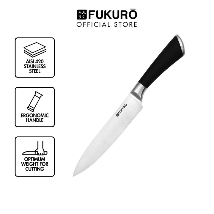 Fukuro Stainless Steel Chef Series Knife 8" / Kitchen Utensils | Lazada ...