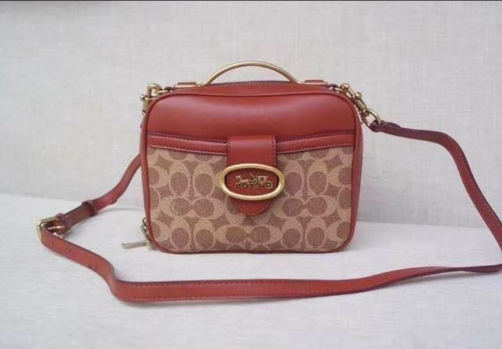 Guaranteed Original 703 Coach Riley Lunchbox Bag In Signature Canvas ...