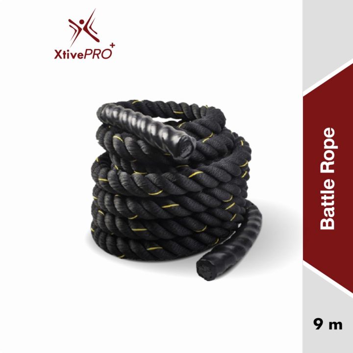 XtivePRO Battle Rope เชือกออกกำลังกาย เชือกสำหรับฝึกความแข็งแรงของกล้ามเนื้อ | Lazada.co.th