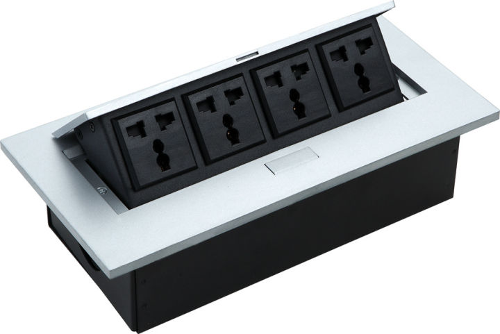 Universal Plug-In Adapter Desktop Pop Up Socket with 4 Outlets,Table ...