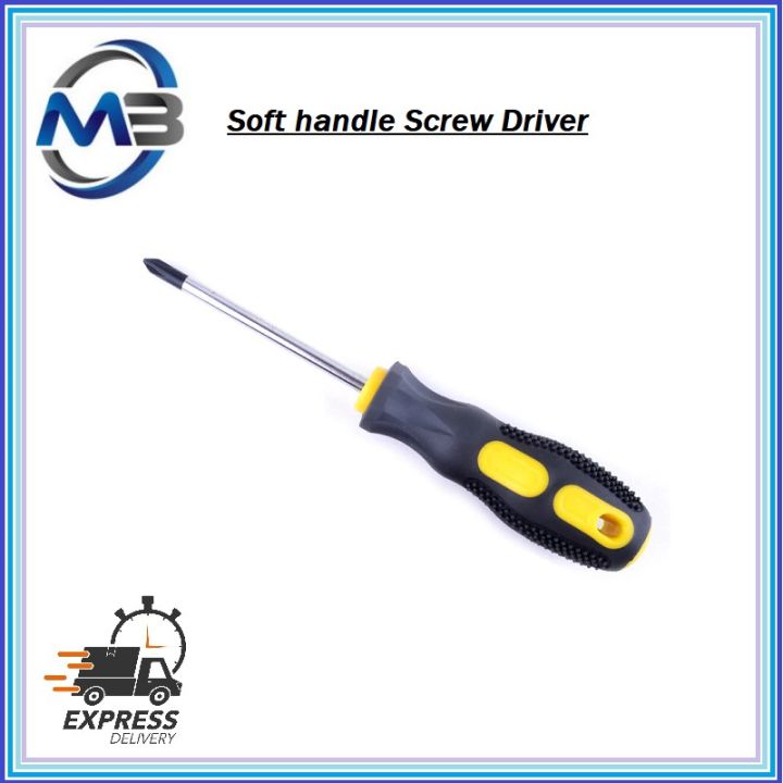 Double Color Soft Handle Screwdriver Household Screwdriver | Lazada