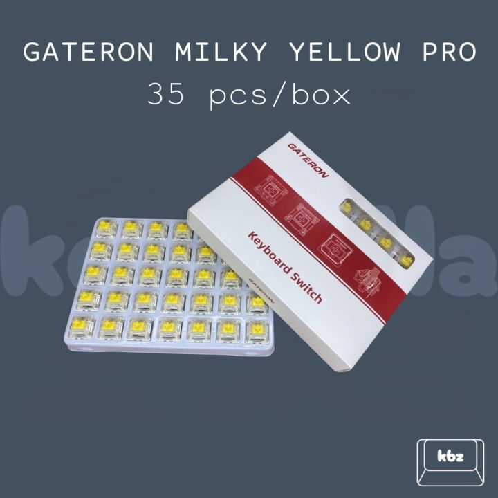 Gateron Milky Yellow Pro Linear Switch Mechanical Keyboard 5 pins ...