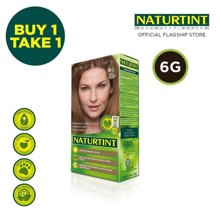 Naturtint Natural Permanent Hair Color 6G Dark Golden Blonde - Buy 1 Take 1! (Expiration: May ...