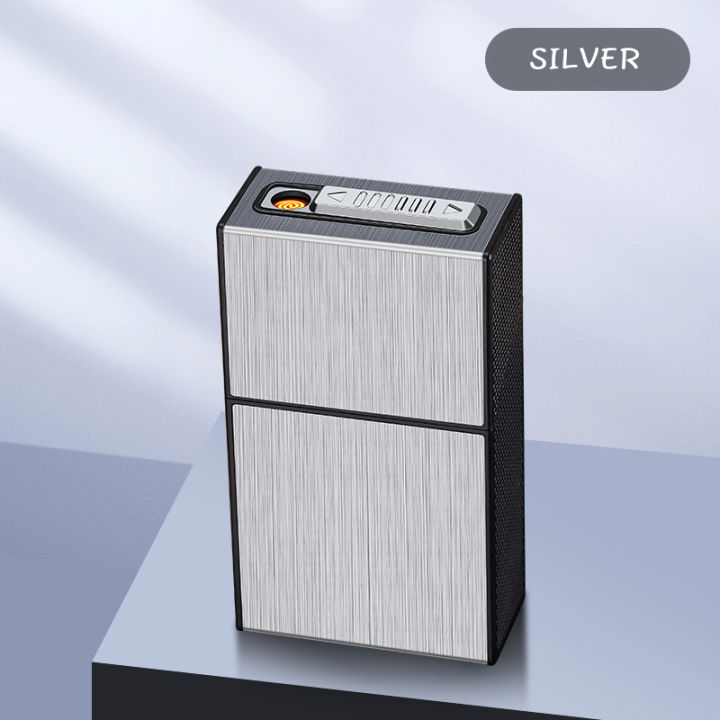 FAMILIFE Rechargeable Lighter Case Cigarette Case with Built In Lighter ...