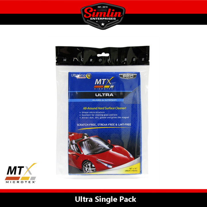 Microtex MTX ULTRA Car Care Microfiber Glass and Lens Cleaner Cloth ...