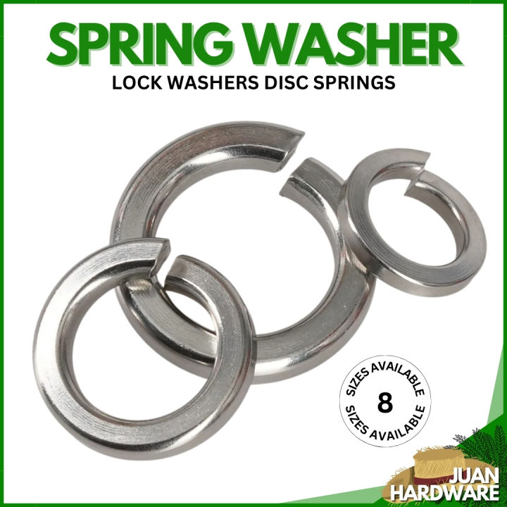 (50 PCS) Stainless Steel Lock Washer 3mm 4mm 5mm 6mm 8mm 10mm 12mm 14mm ...