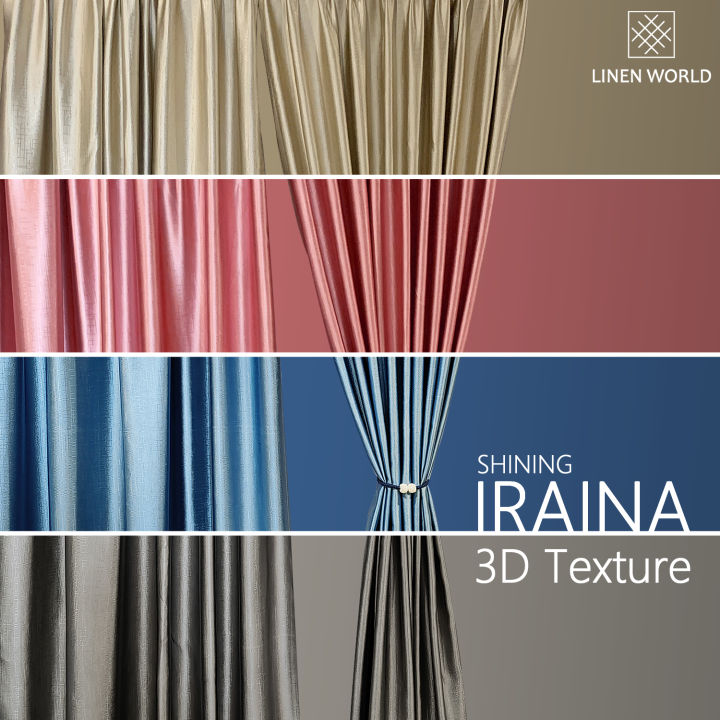 LANGSIR RAYA 𝟐𝟎𝟐𝟒 】Langsir Iraina 3D Hit Press 80% Blackout | Jenis ...