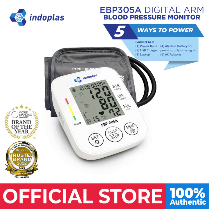 Indoplas Elite Powered Automatic Blood Pressure Monitor EBP305A | Lazada PH