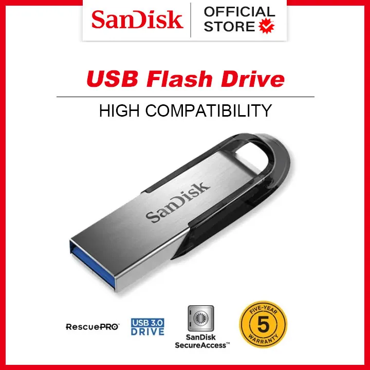 Sandisk Ultra Flair USB 3.0 Flash Drive ~ 128GB 256GB 512GB BLACK USB ...