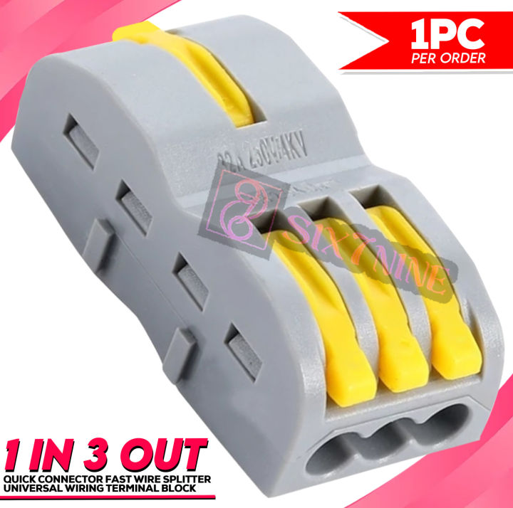 Quick Terminal Block 1 IN 3 OUT Splicing Type 32A Heavy Duty | Lazada PH