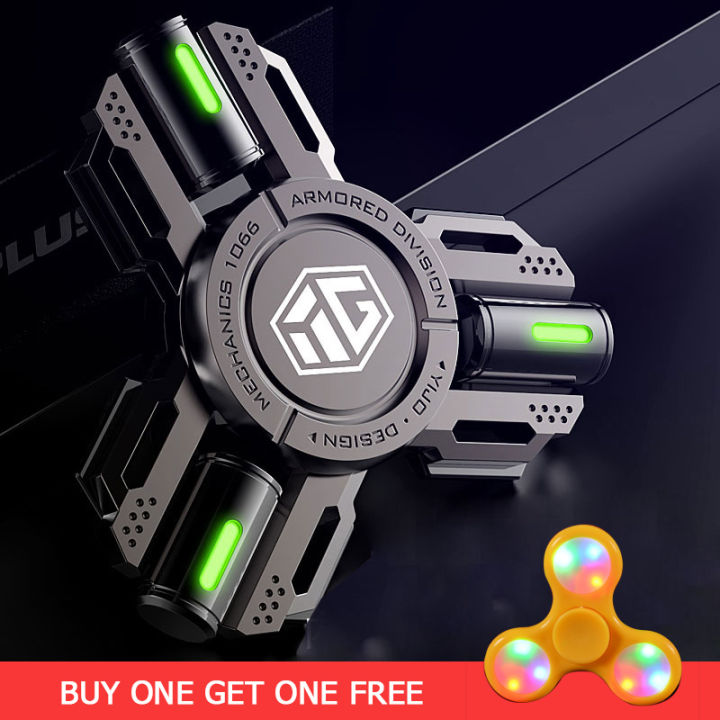 เรืองแสงในDark Hand Spinner Mechanicalสไตล์ไทเทเนียมไทเทเนียมฟิดเจ ...