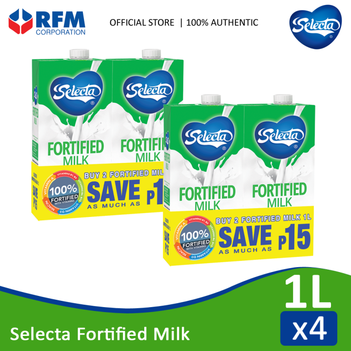 Selecta Fortified Milk 1 Liter - Set of 4s | Lazada PH