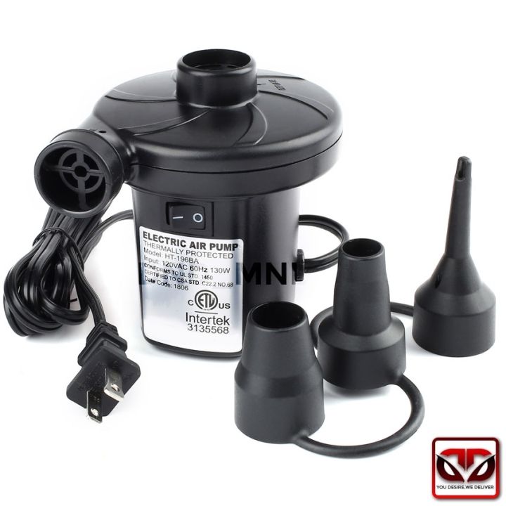DD Dual-Use Deflate Inflate Electric Air Pump for Airbed Inflatable ...