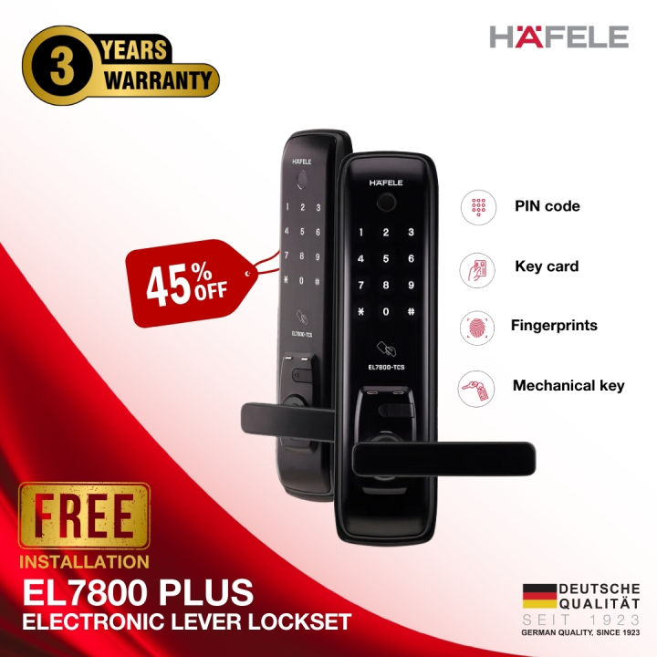 FREE INSTALLATION! Hafele Electronic Lever Lockset - EL7800Plus ( PIN ...
