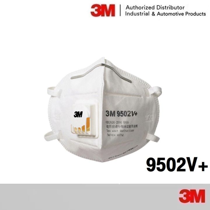 3M 9502V 1 ขิ้น KN95 / P2 หน้ากากมีวาล์วป้องกันฝุ่นละออง PM2.5 ชนิดสายคาดศีรษะ สีขาว | Lazada.co.th