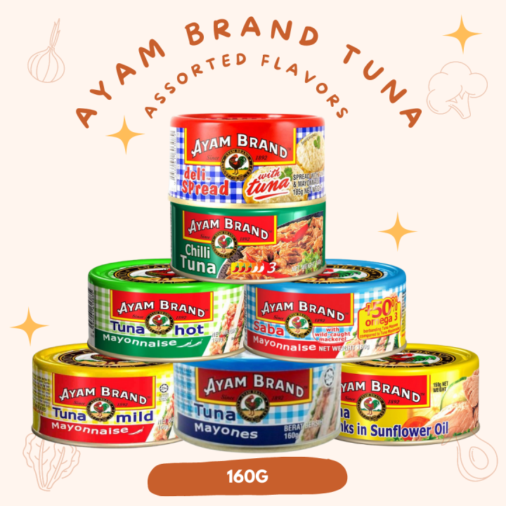 Ayam Brand Tuna Assorted Flavours -160 g | Lazada