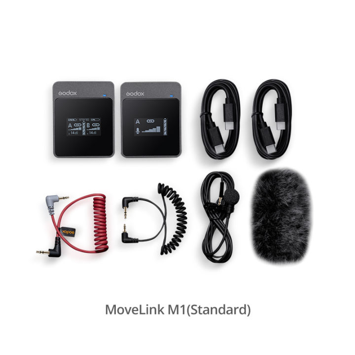 Godox MoveLink M1 M2 2.4GHz Wireless Lavalier Microphone for DSLR ...