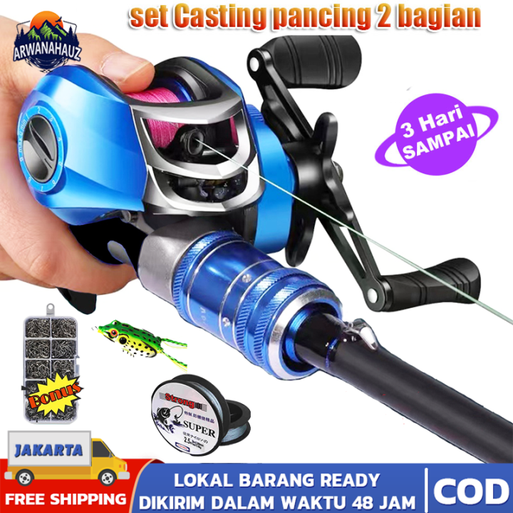 joran casting 1 set lengkap/pancing 1 set lengkap kuat/pancingan reel 1 ...