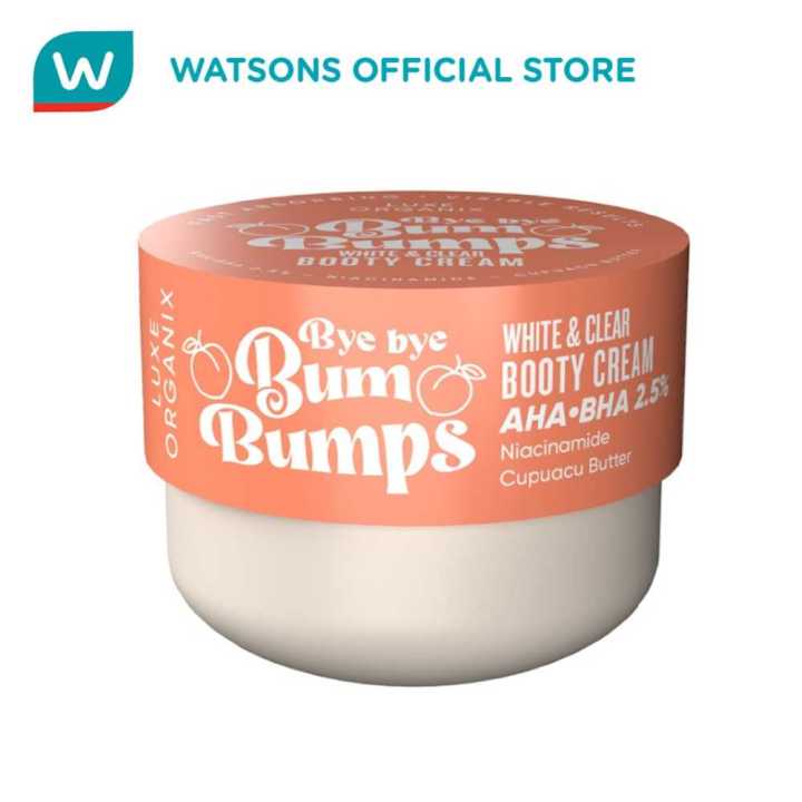 Luxe Organix Bum Bum Cream White & Clear Bye Bye Butt Acne Scrub ...
