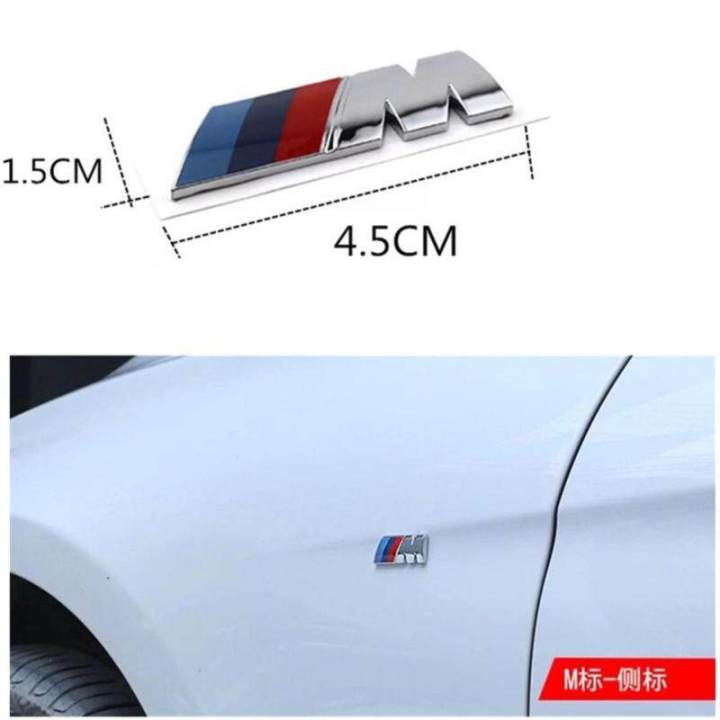 NT| 2 ชิ้นรถโลหะ M ตรารถยนต์ Fender สติกเกอร์สำหรับ BMW E46 E39 E38 E90 E60 E36 F30 F30 E34 F10 ...