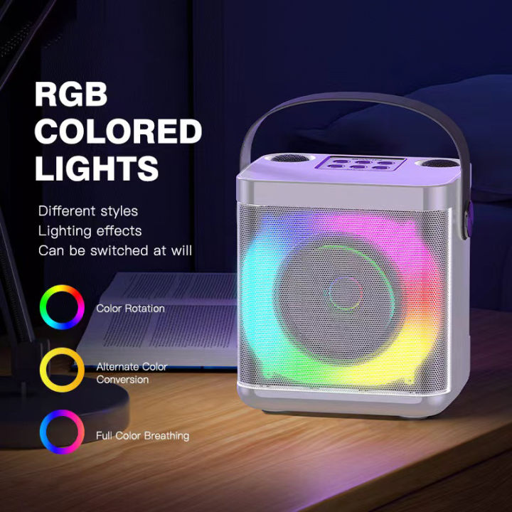 Karaoke Speaker with Mic Bluetooth Speaker with Microphone Wireless ...
